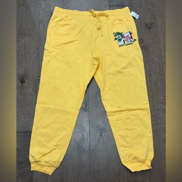 MTV | Pants & Jumpsuits | Mtv Music Television Womens Yellow Plus Size ...